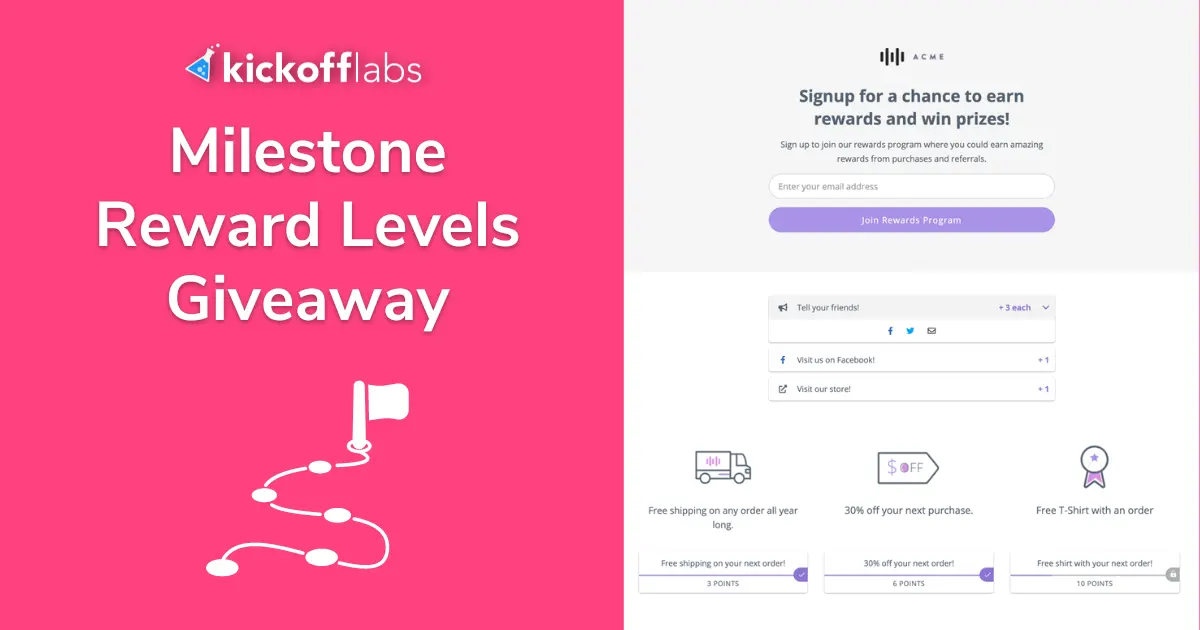 Milestone Rewards Program | KickoffLabs